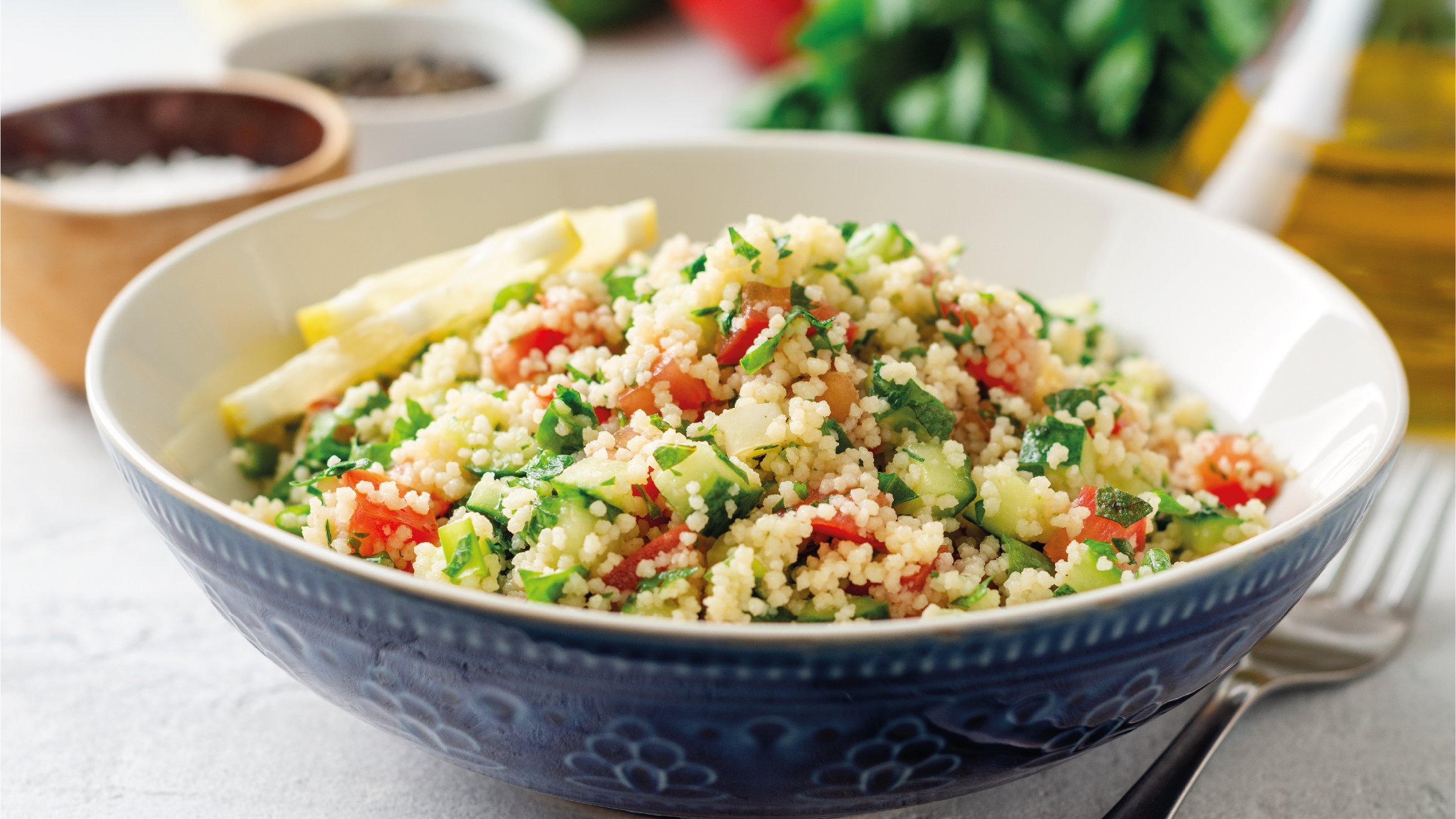 Couscoussalade met komkommer en tomaat | PlusOnline